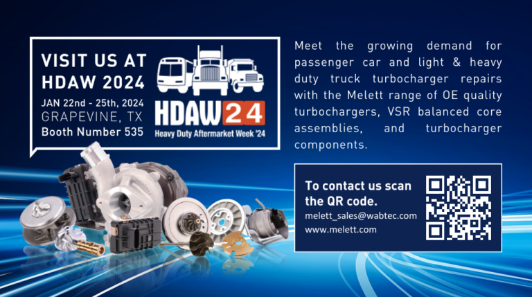 Melett to demonstrate turbocharger expertise at HDAW 2024